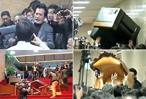 MPs attack each other in South Korea