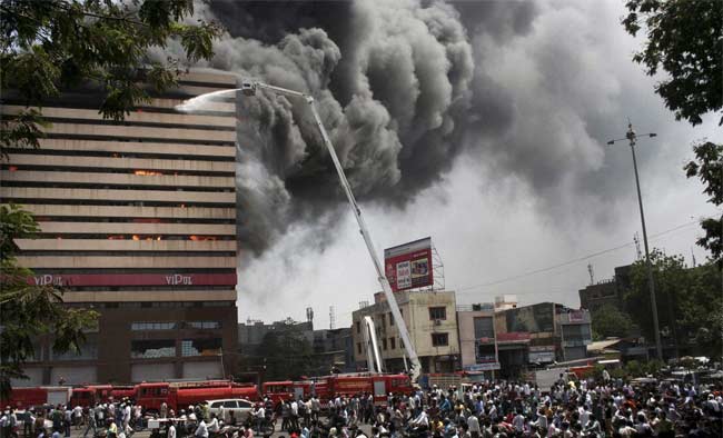 Fire at 17-Storey Textile Godown in Surat, No Casualties Reported