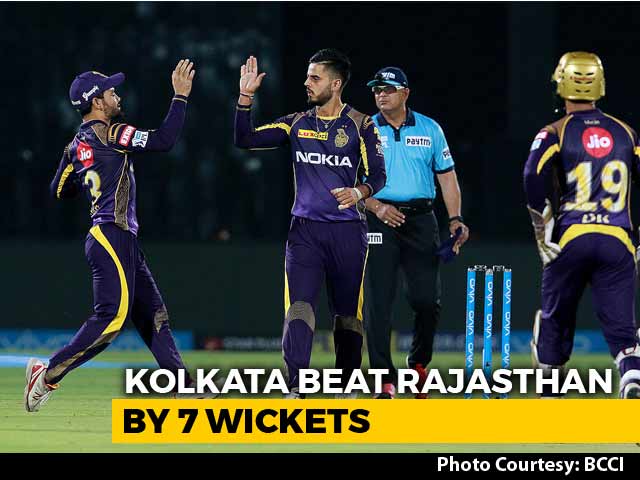 IPL 2018: All-round Kolkata Record Facile 7-Wicket Win Over Rajasthan ...