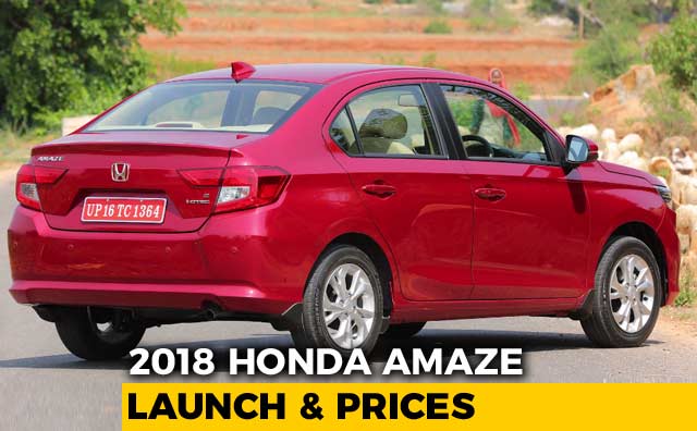 Second-Gen Honda Amaze Prices Revealed
